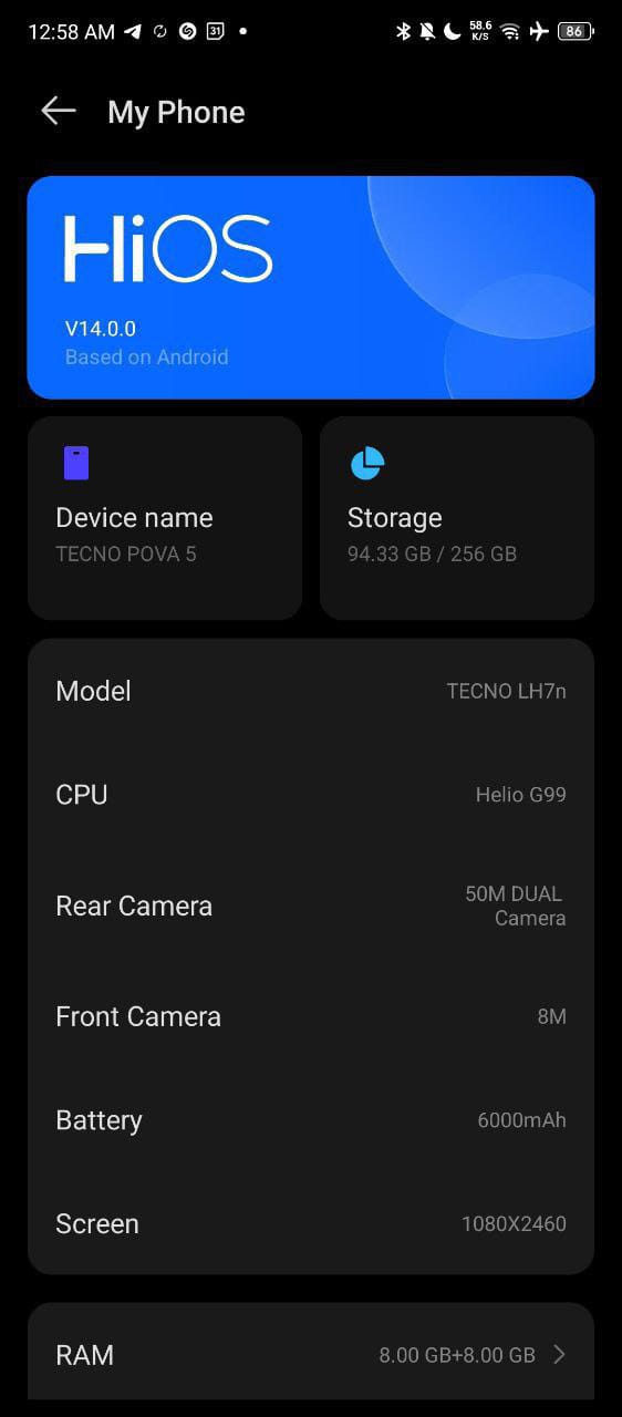 Tecno Pova 5 Gets Android 14 And HiOS 14 Update - Full Details