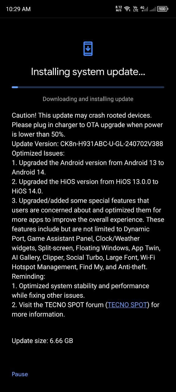 Tecno Camon 20 Series Gets HiOS 14 And Android 14 Update